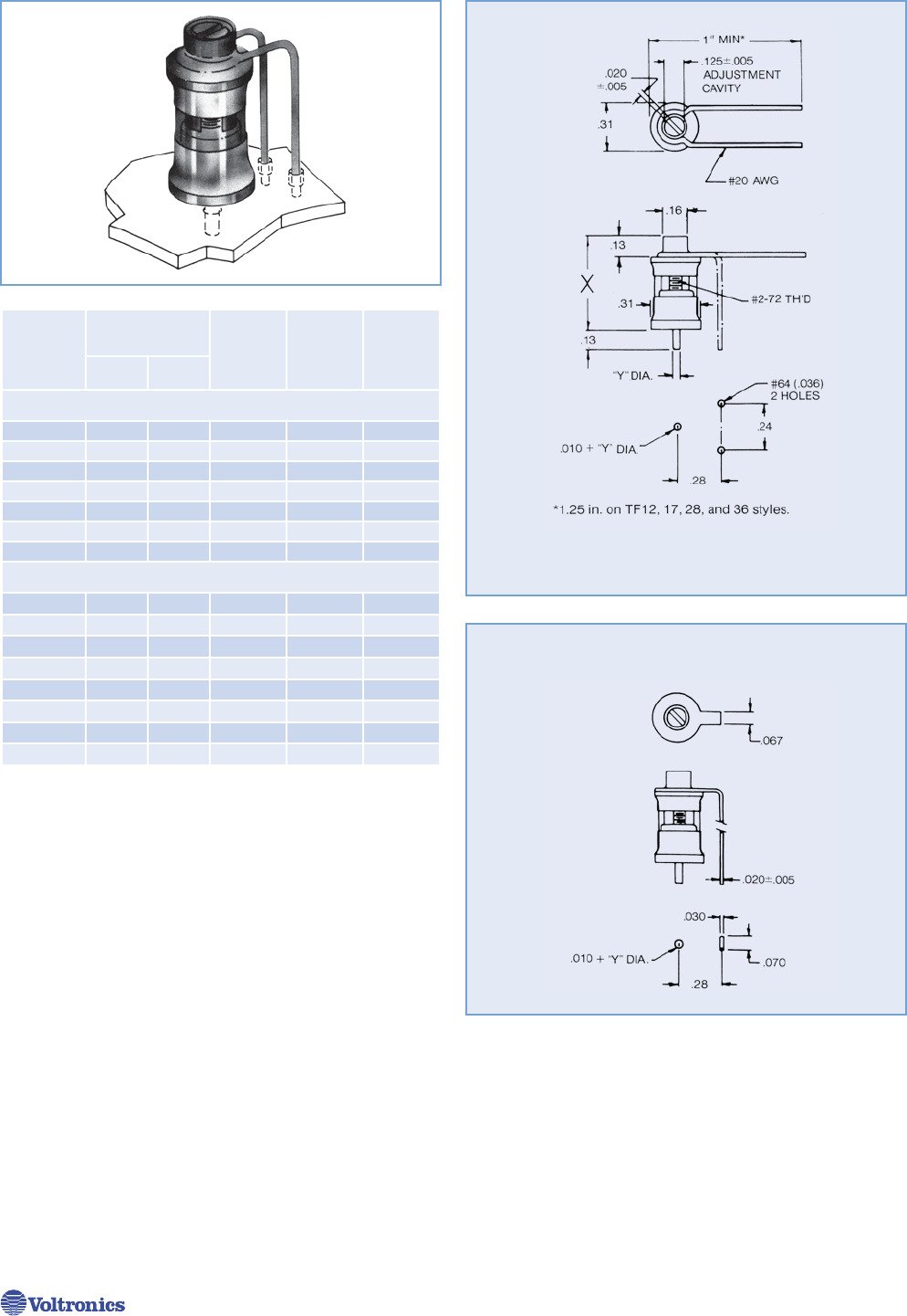 Trimmer Capacitors, Non-Magnetic Catalog Datasheet by Knowles ...